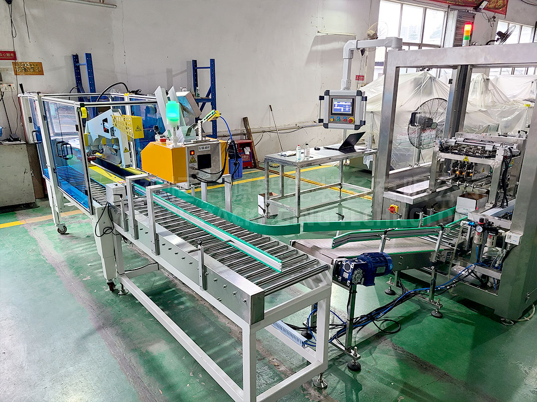 Drop-Down Case Packer Packaging line for bottles from China ...